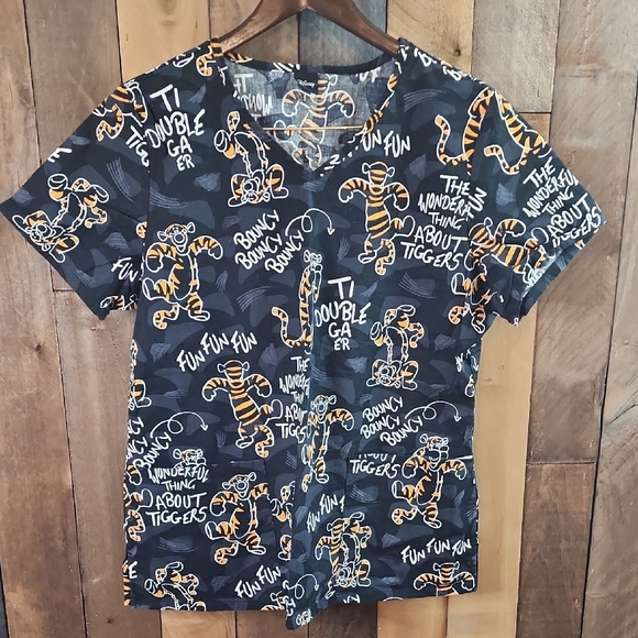 Disney | Tops | Disney Tigger Nurses Scrub Top | Poshmark